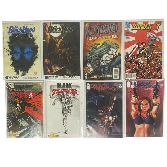 Other | The Black Hood Bloodshot Black Terror Blood Stream Lot Of 8 Mixed Comics | Poshmark